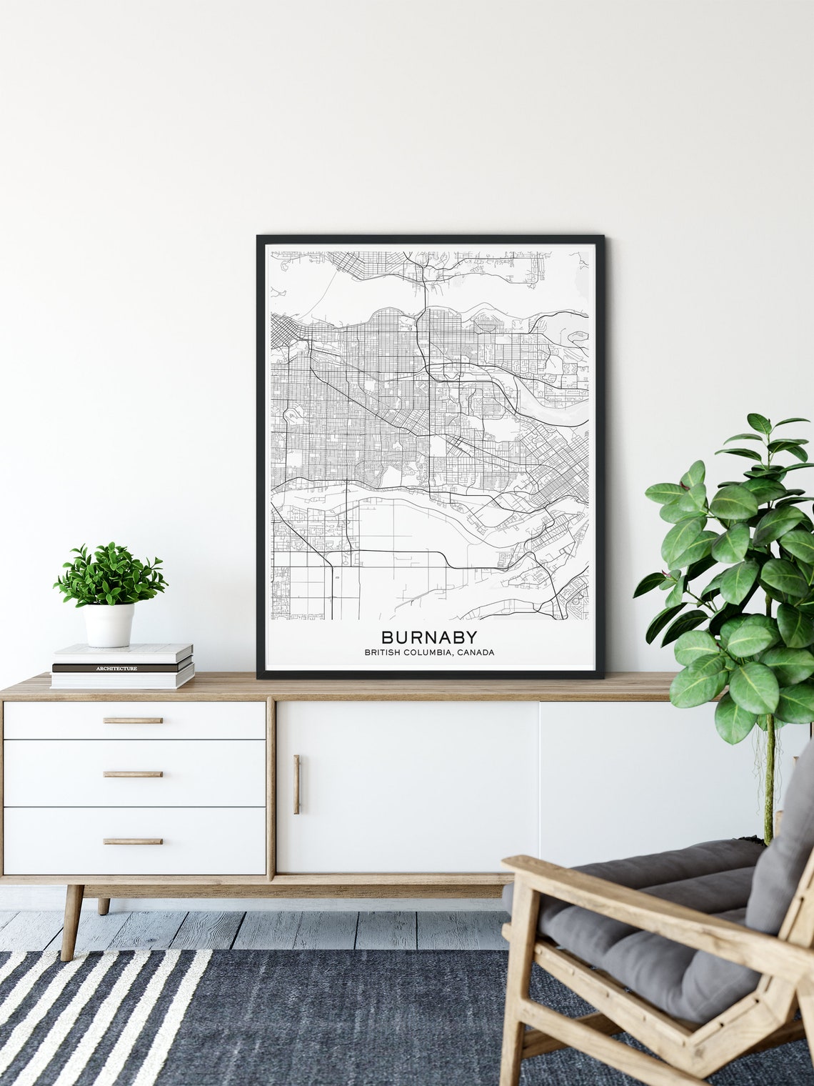 Burnaby Map Print City Map Prints Burnaby Map City Maps | Etsy