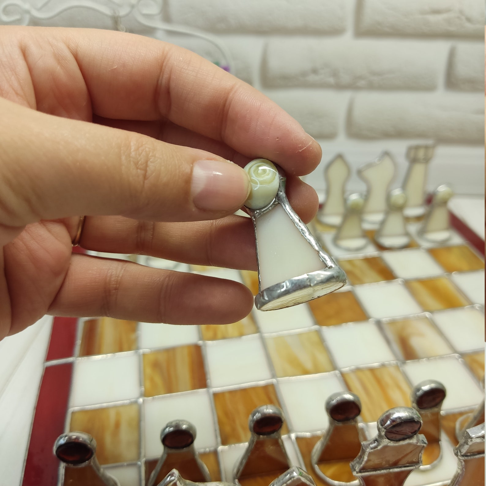 Stained Glass Chess Chess Set With Board Chess Board Chess - Etsy