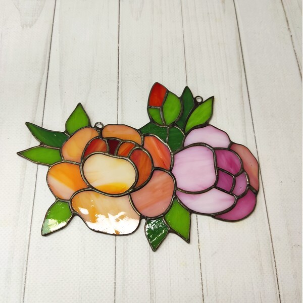 Peony Stained Glass - Etsy