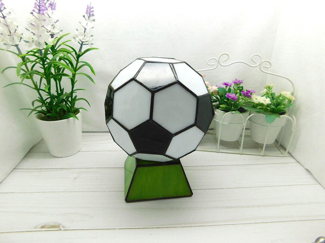Stained Glass Ball, Football Ball Made of Glass, Stained Glass Tiffany ...