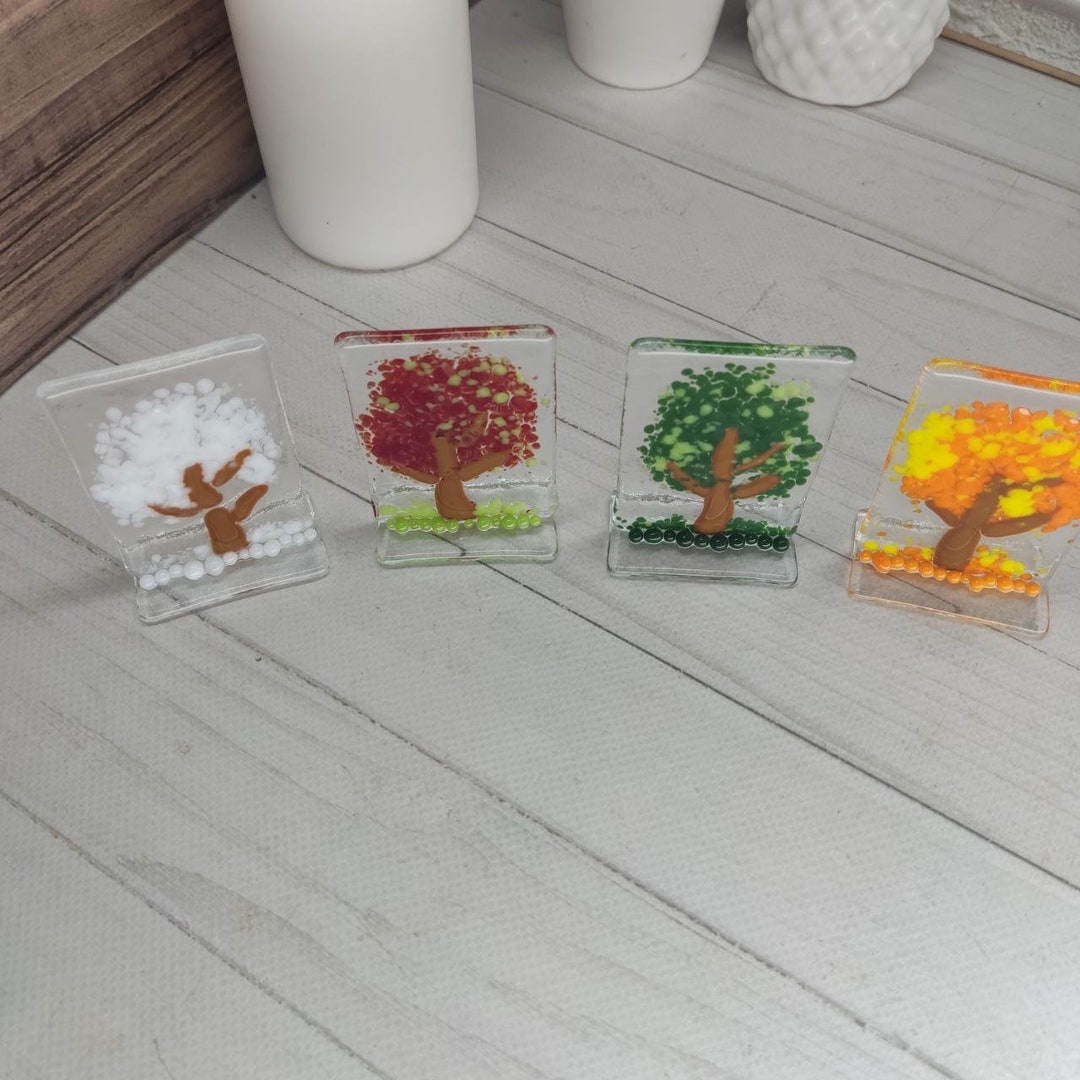 Glass Trees Seasons, Fused Glass Flowers, Four Seasons Trees, 4 Seasons ...