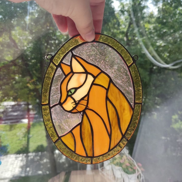 Cat Stained Glass - Etsy