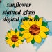 Stained Glass Sunflower Pattern, Suncatcher Digital PDF Download, DIY ...
