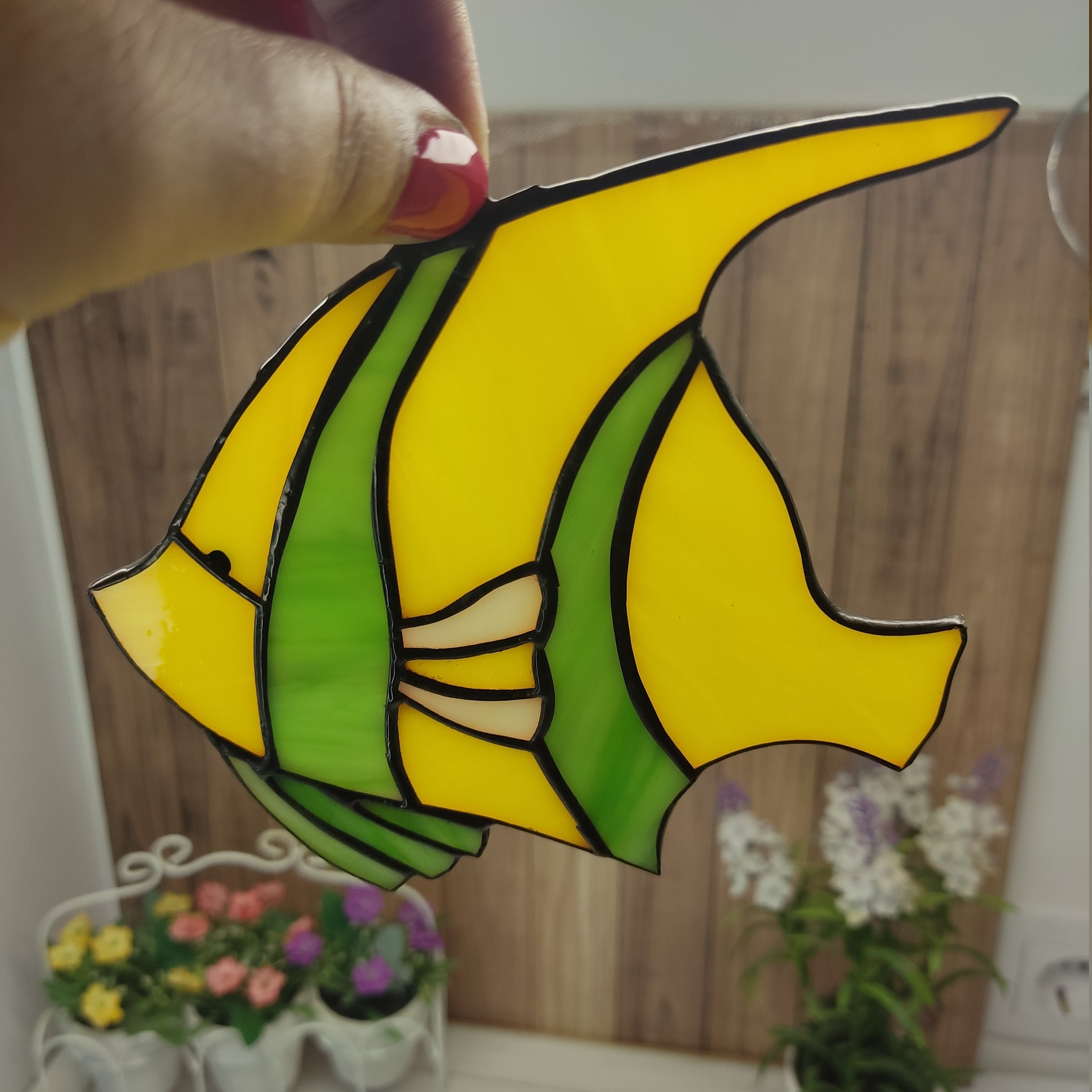 Stained Glass Fish Window or Wall Decor Color Glass Fish | Etsy New Zealand