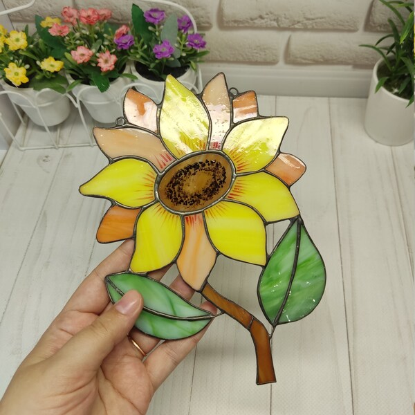 Glass Sunflower - Etsy