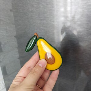 Glass Magnet Avocado on the Refrigerator, Magnet Avocado, Magnets ...