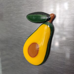 Glass Magnet Avocado on the Refrigerator, Magnet Avocado, Magnets ...