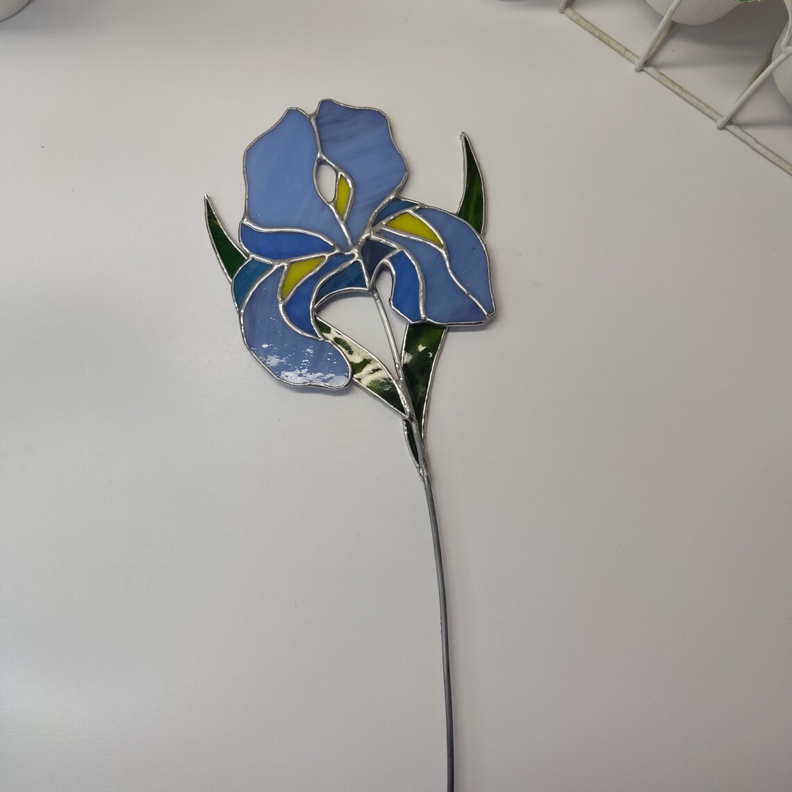 Stained Glass Iris Stained Glass Window Gift for Mom Wall - Etsy