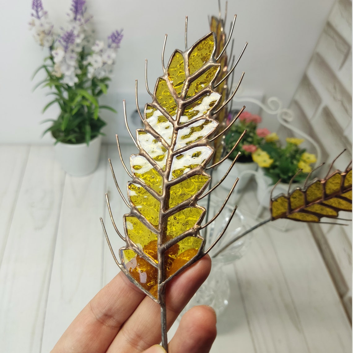 Stained Glass Wheat Prairie Gold Wheat Decor Tall Grass | Etsy Canada