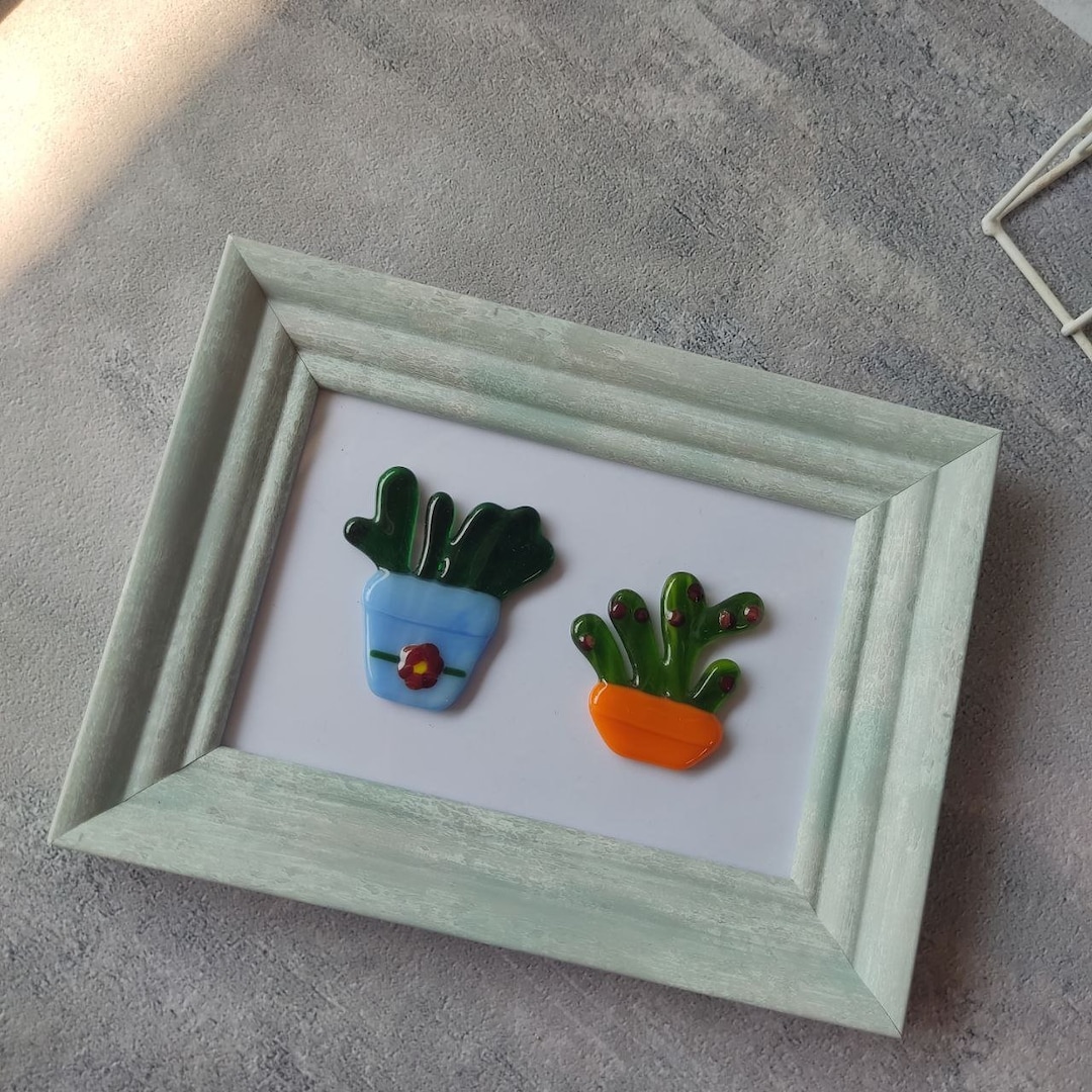 Handmade Wall Art, Fusing Plant, Glass Plant, Glass Wall Art, Art Glass ...