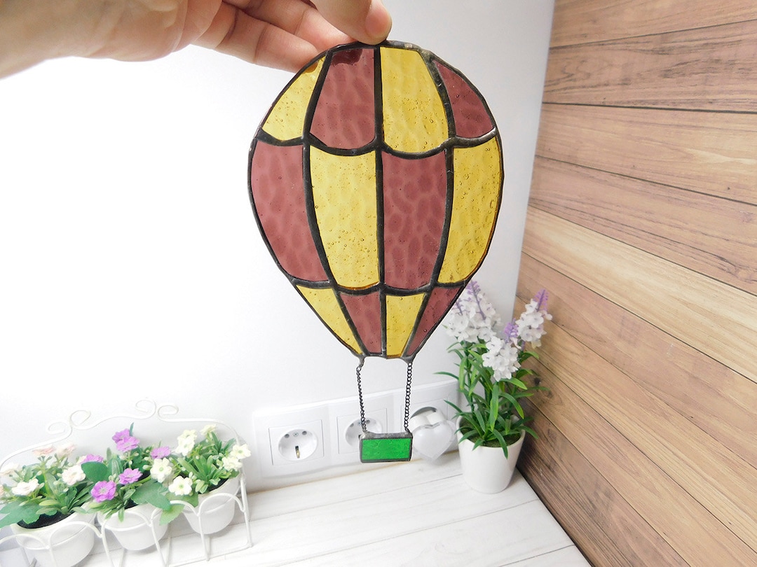 Stained Glass Hot Air Balloon Balloon Festival Window - Etsy