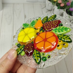 Coaster Glass Fusing, Handmade Citrus Glass, Suncatcher Pattern, Window ...