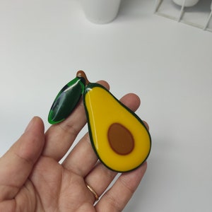 Glass Magnet Avocado on the Refrigerator, Magnet Avocado, Magnets ...