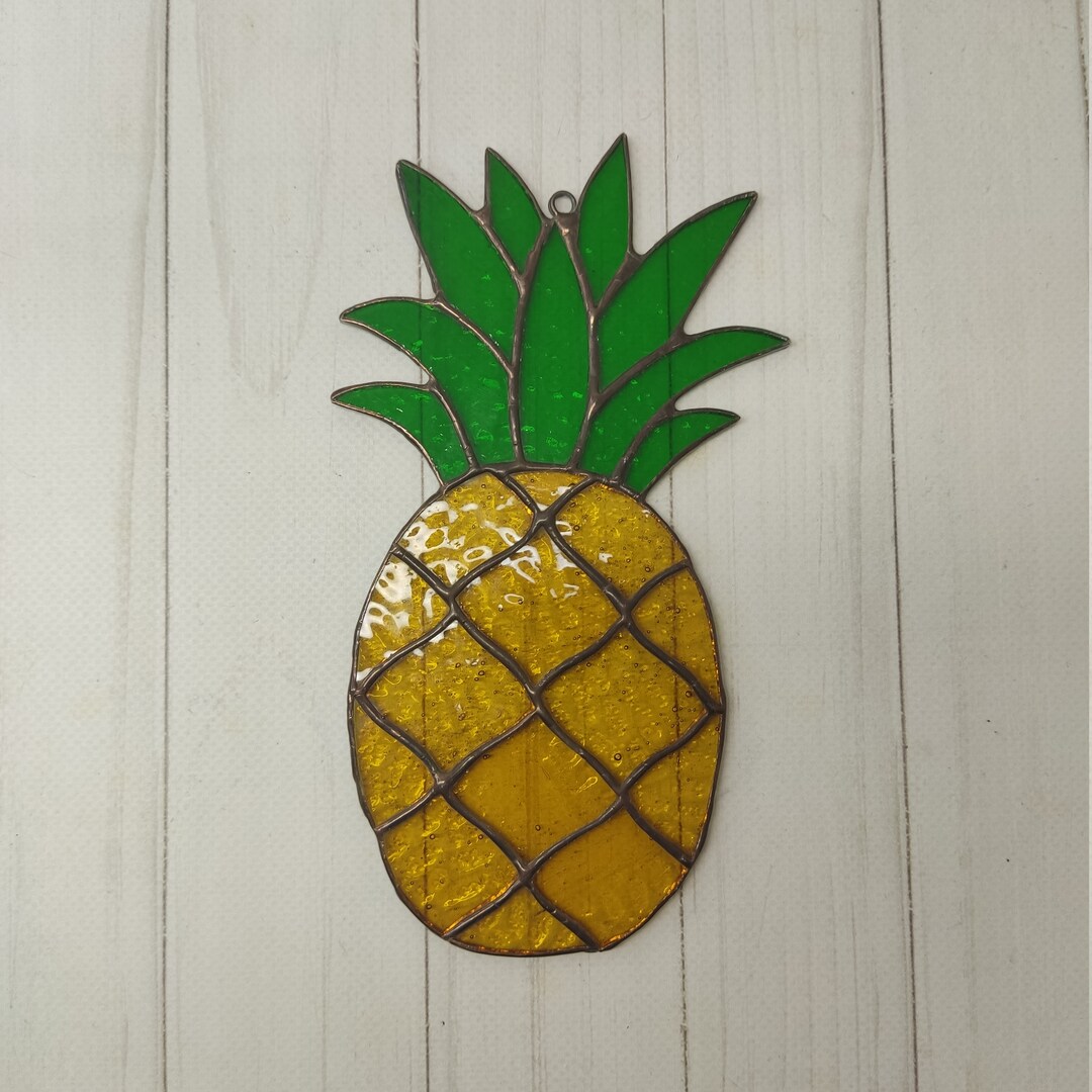 Stained Glass Pineapple, Pineapple Ornament, Pineapple Decoration ...