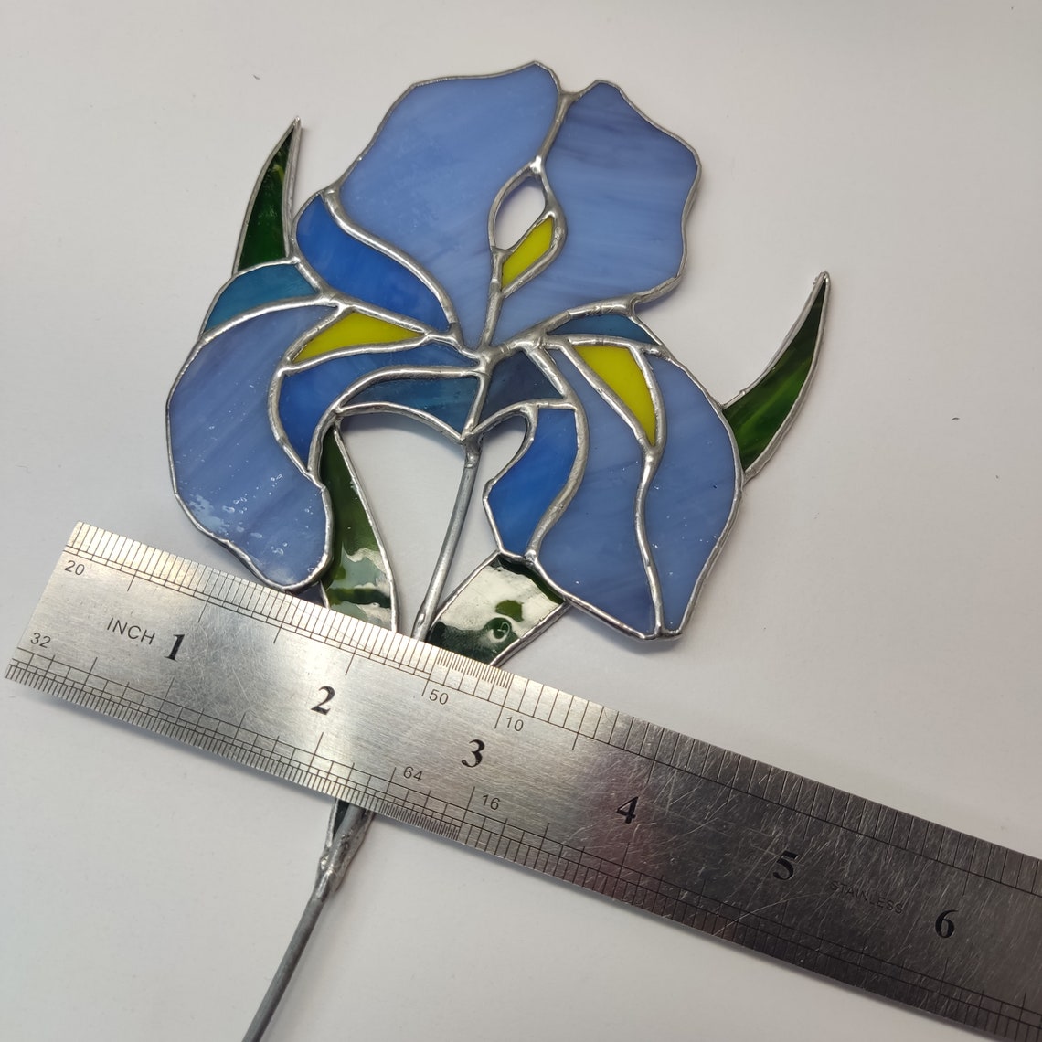 Stained Glass Iris Stained Glass Window Gift for Mom Wall - Etsy