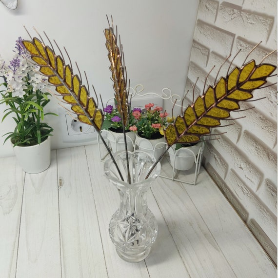 Stained Glass Wheat Prairie Gold Wheat Decor Tall Grass | Etsy Canada