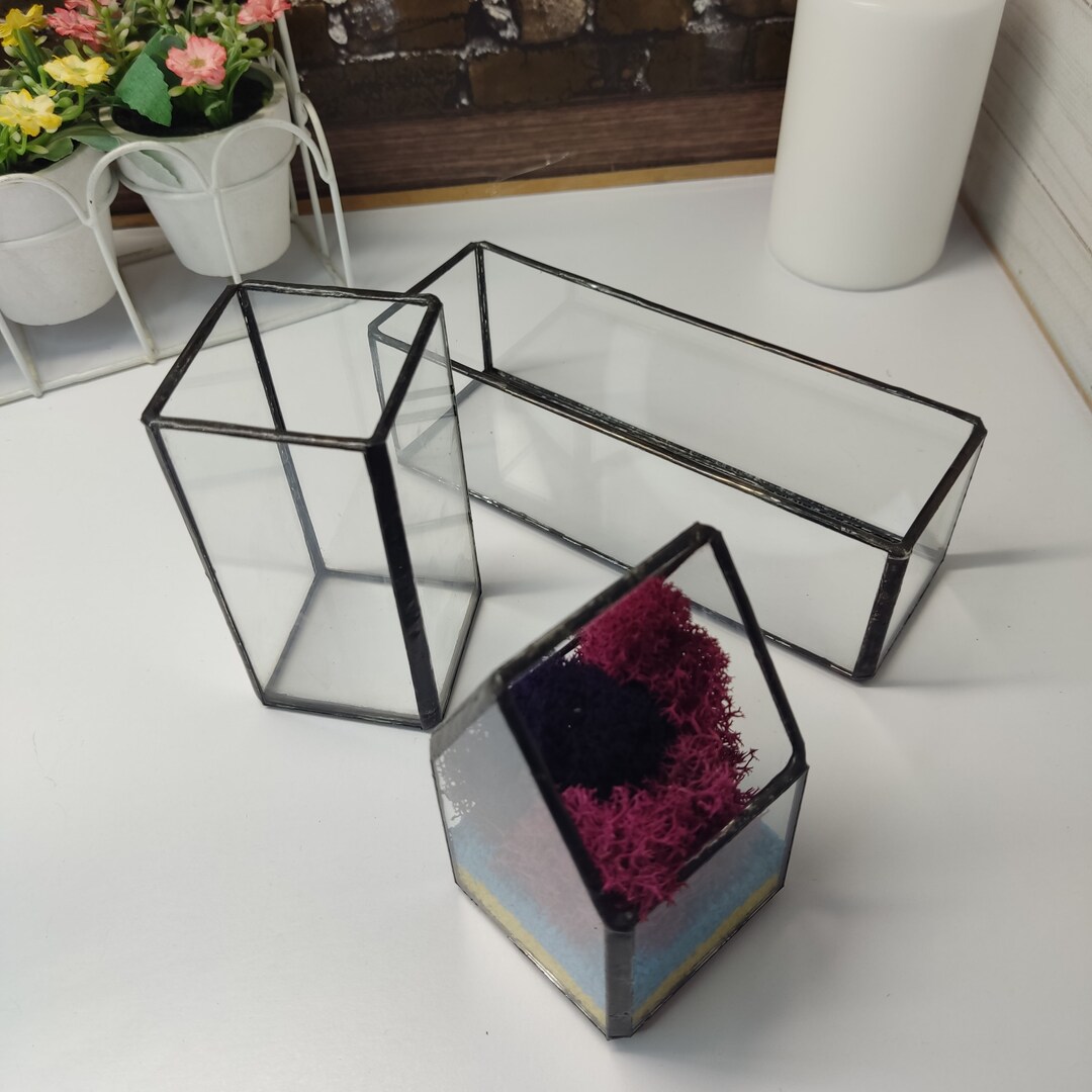 Set of Organizers Make-up Organiser Stain Glass Desk - Etsy