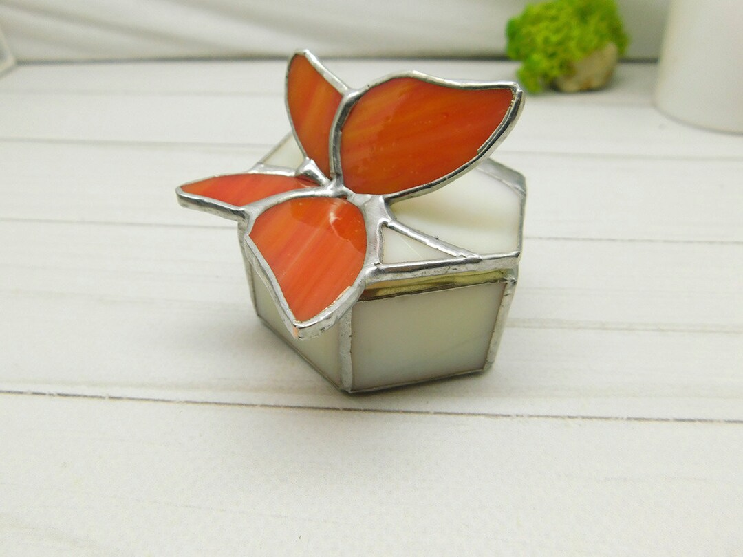 Stained Glass Box, Art Glass Box, Jewelry Box, Home Decor, Tiffany ...