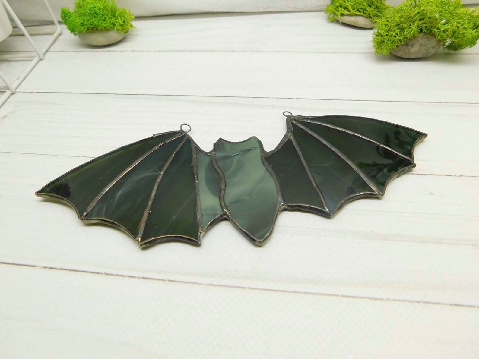 Black Translucent Bat Stained Glass Bat Halloween Decor | Etsy