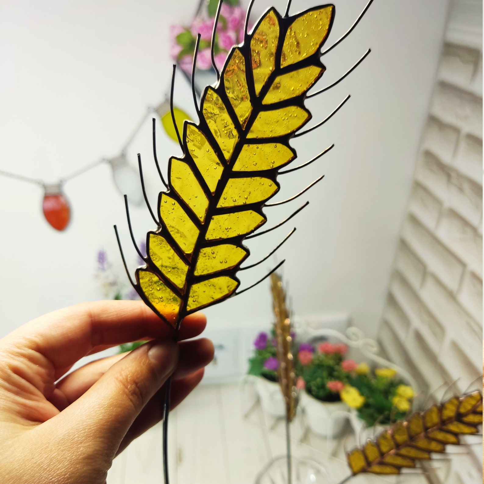 Stained Glass Wheat Prairie Gold Wheat Decor Tall Grass | Etsy Canada