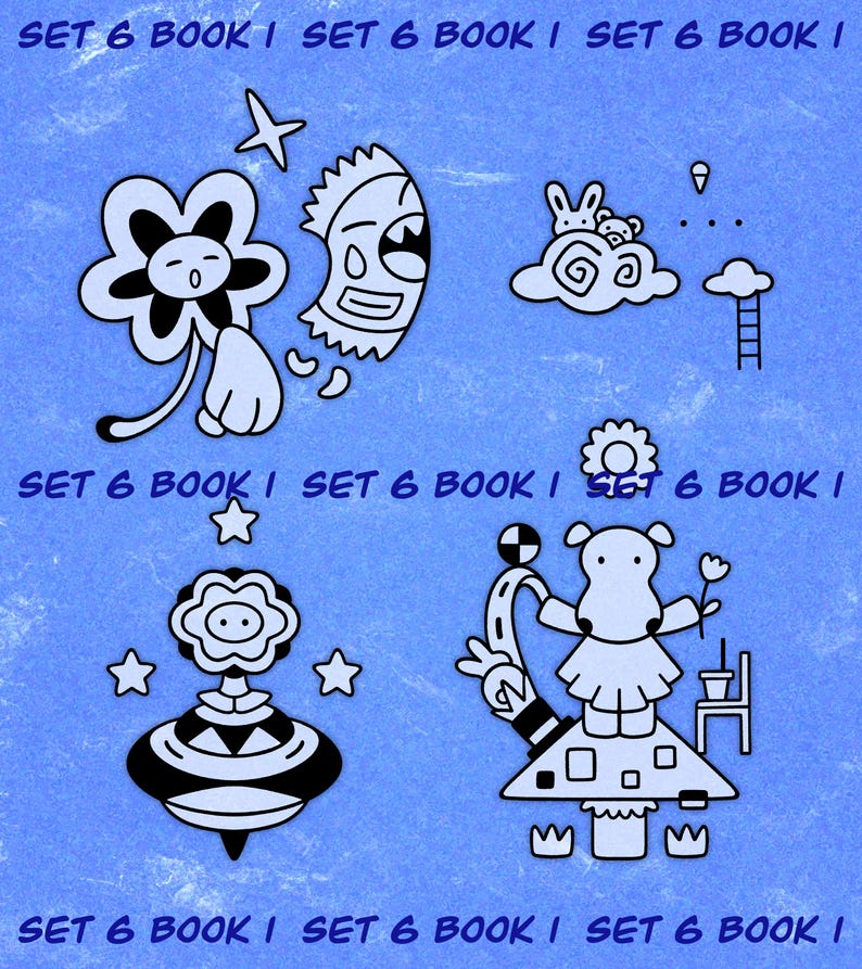 Secret Daydream - Tattoo Design Template - Stencil Outline for Print ...