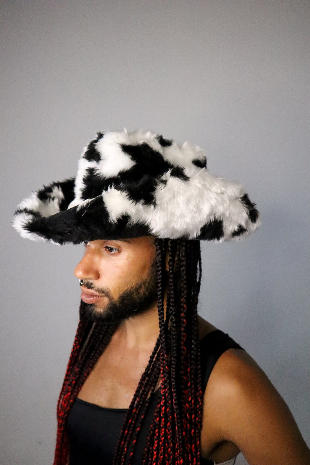 The Cosmic Disco Fur Cowboy Hat - Rave Outfit - Festival Fashion ...