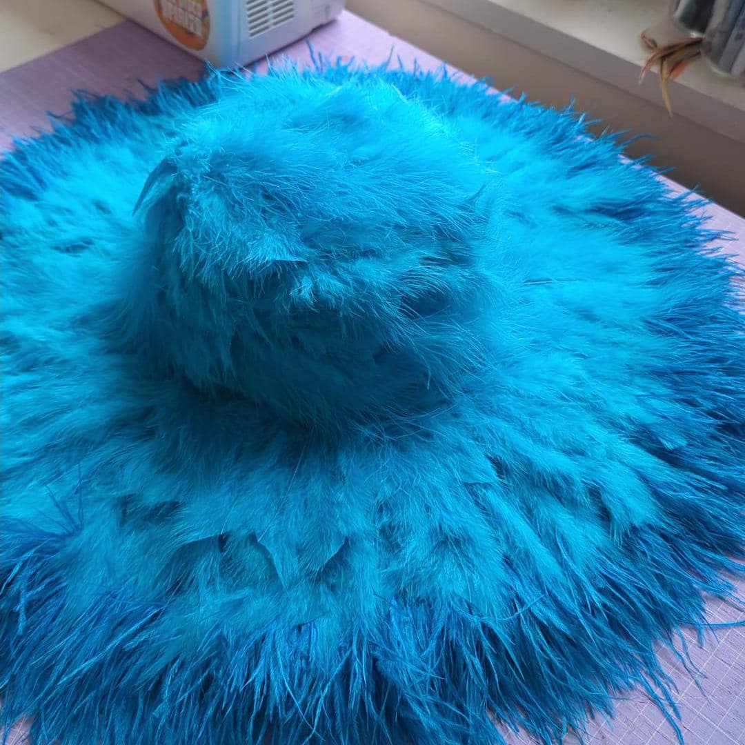 Handmade Ostrich & Marabou Feather Sun Hat – Rave Festival Costume - Etsy
