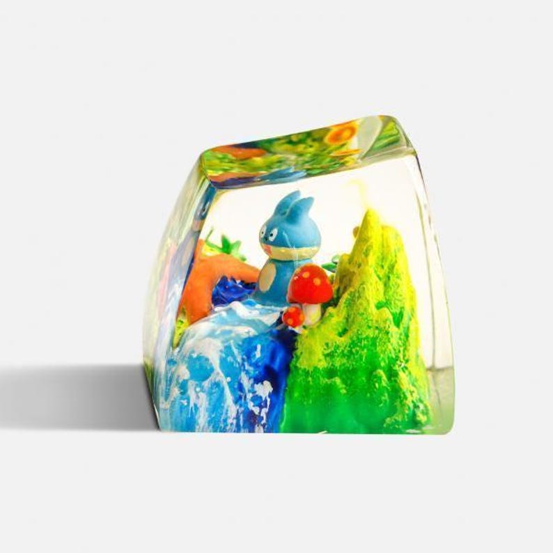 Munchlax Pokemon Artisan Keycap, Custom Resin Keycap for Mechanical ...