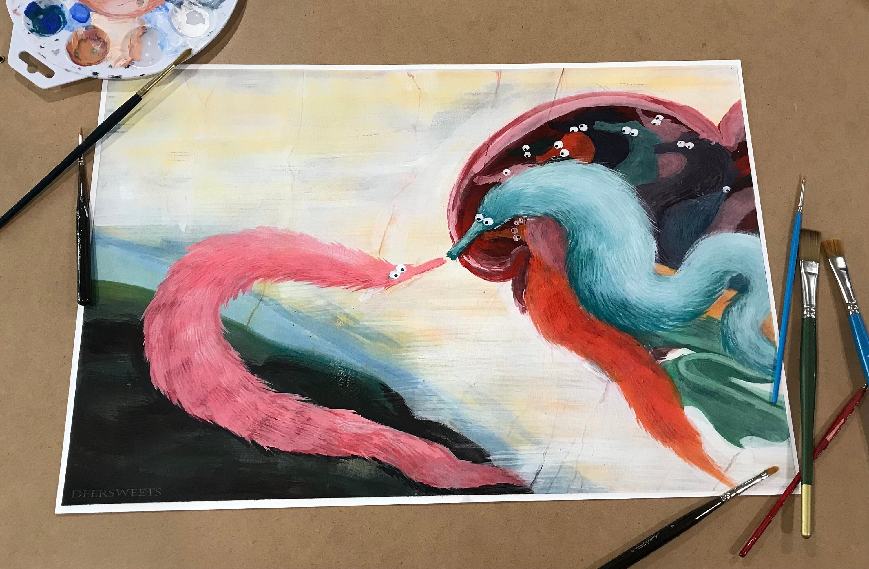 Creation of Worm 18x12 Print - Etsy