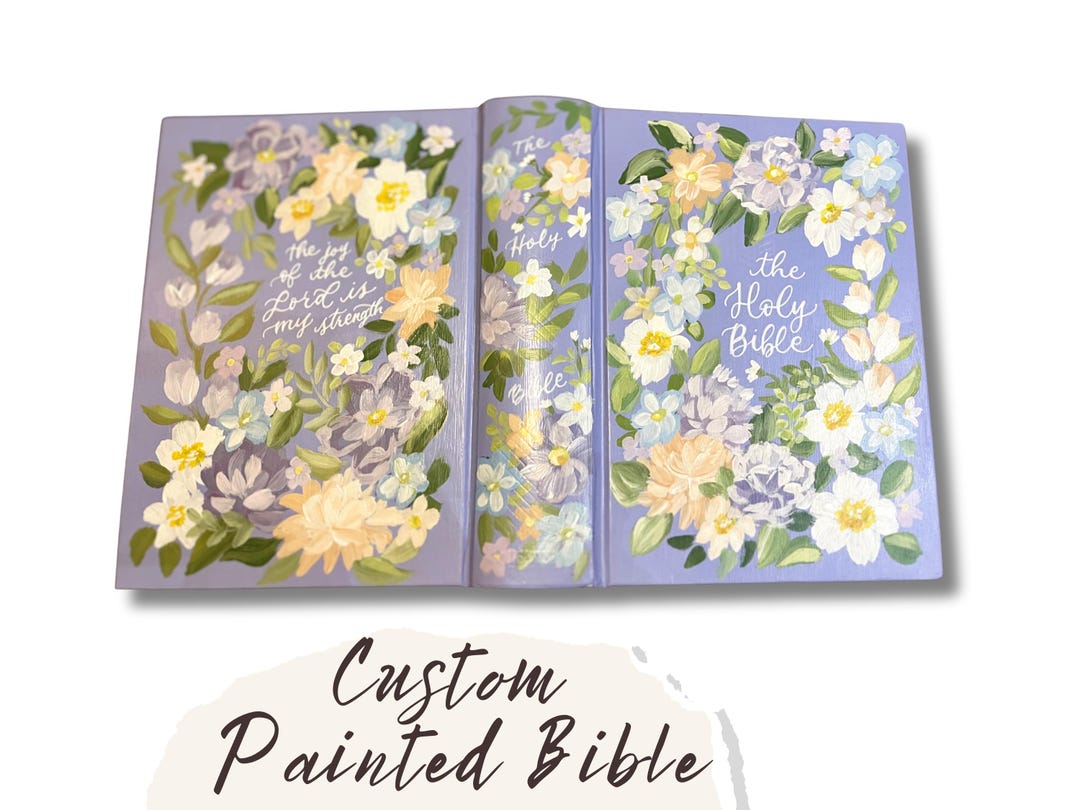 Custom Painted Bible, Hand Painted Bible, Hand Painted Bibles, Painted ...