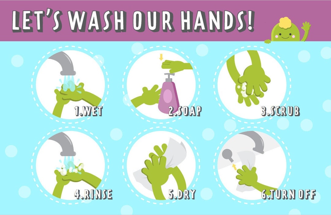 Cute, Simple Handwashing Poster for Classrooms and Kids - Etsy
