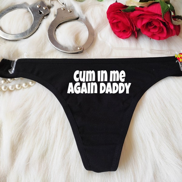 Cotton Cum In Me Panties Etsy