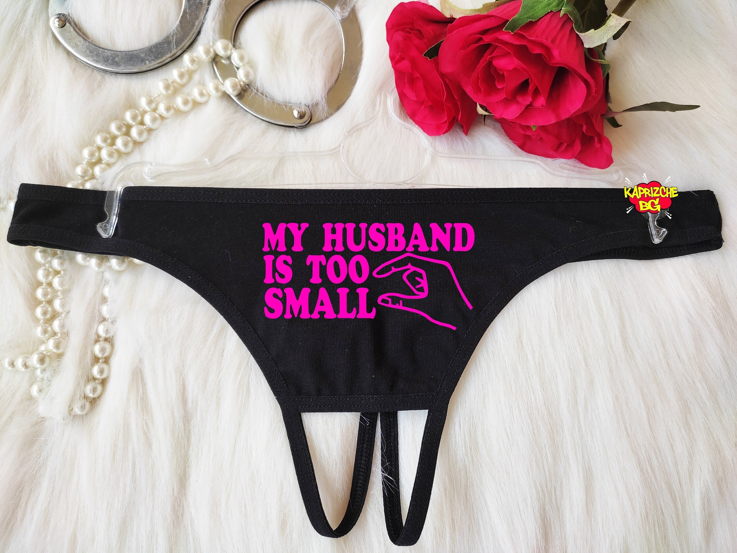 My Husband Is Too Small Open Thong Naughty Panty Cuckold Etsy