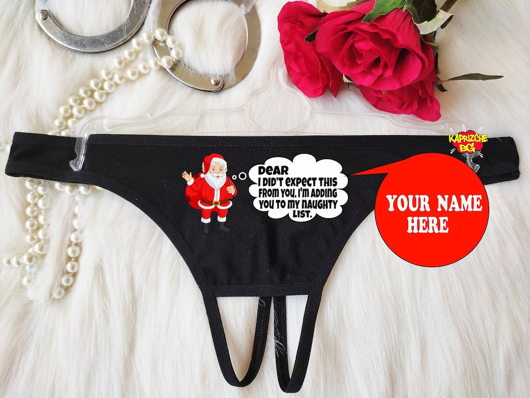 Christmas Lingerie,custom Personalized Christmas Thong,sexy Christmas ...