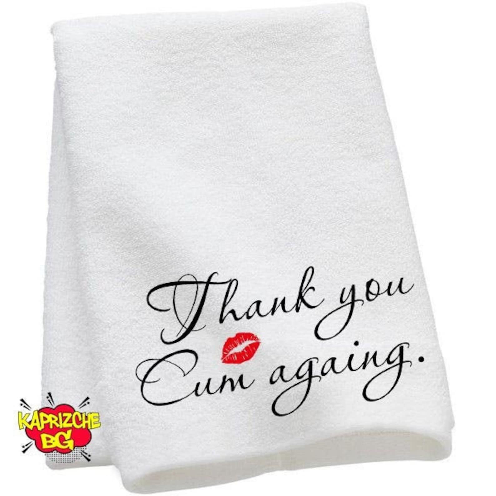 Thank You Cum Again Towel Cum Rag Jizz Rag WAP Gag gift | Etsy