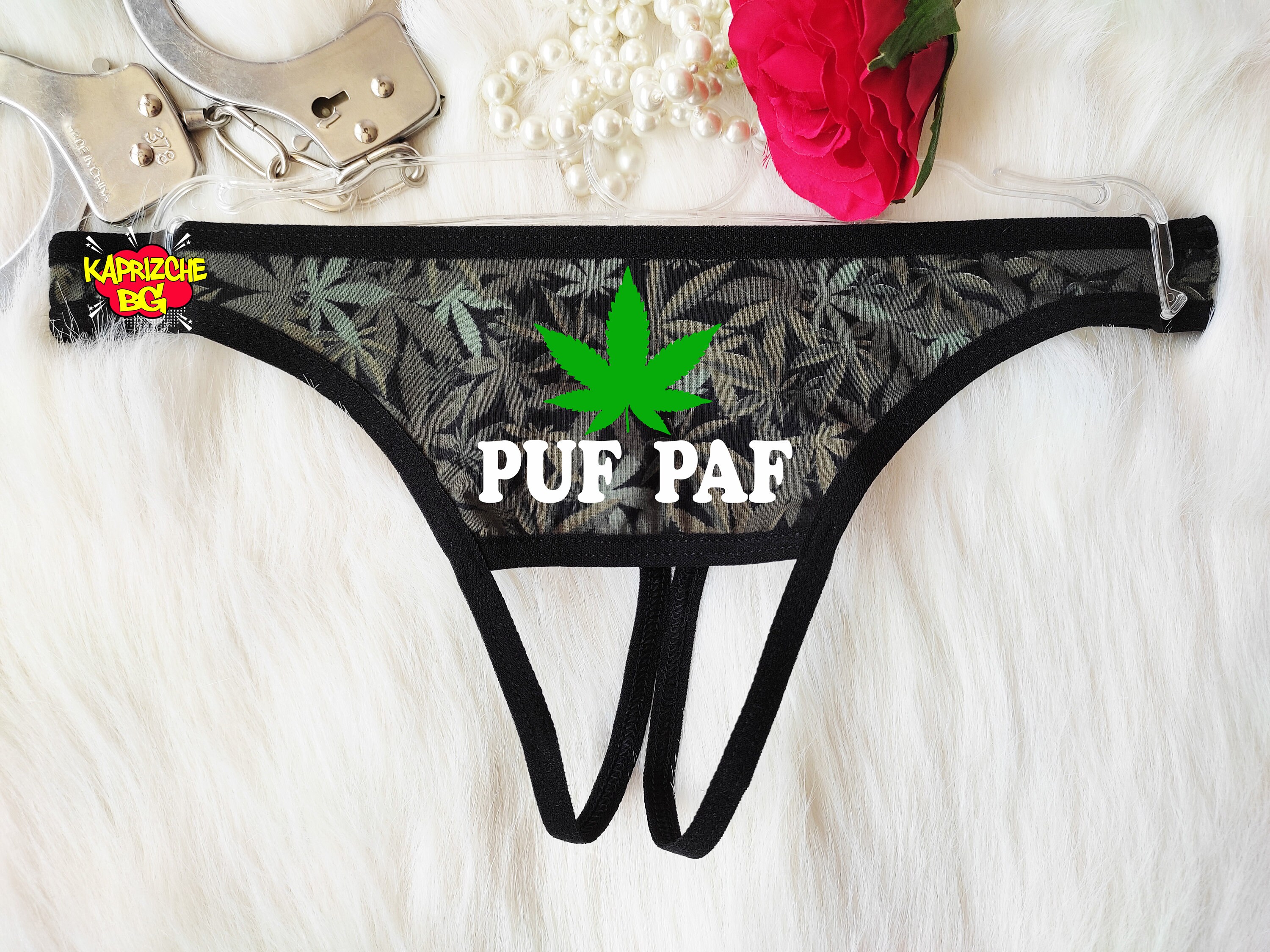 Puf Paf Smoke Weed Thong 420 Panties Weed Panties Stoner - Etsy Australia