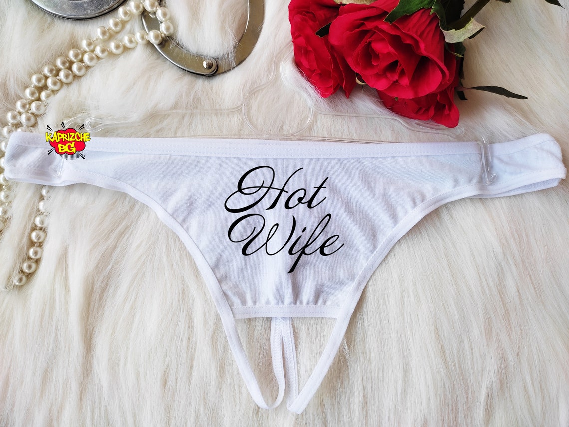 Hot Wife Crotchless Thong Custom Personalized Custom Etsy