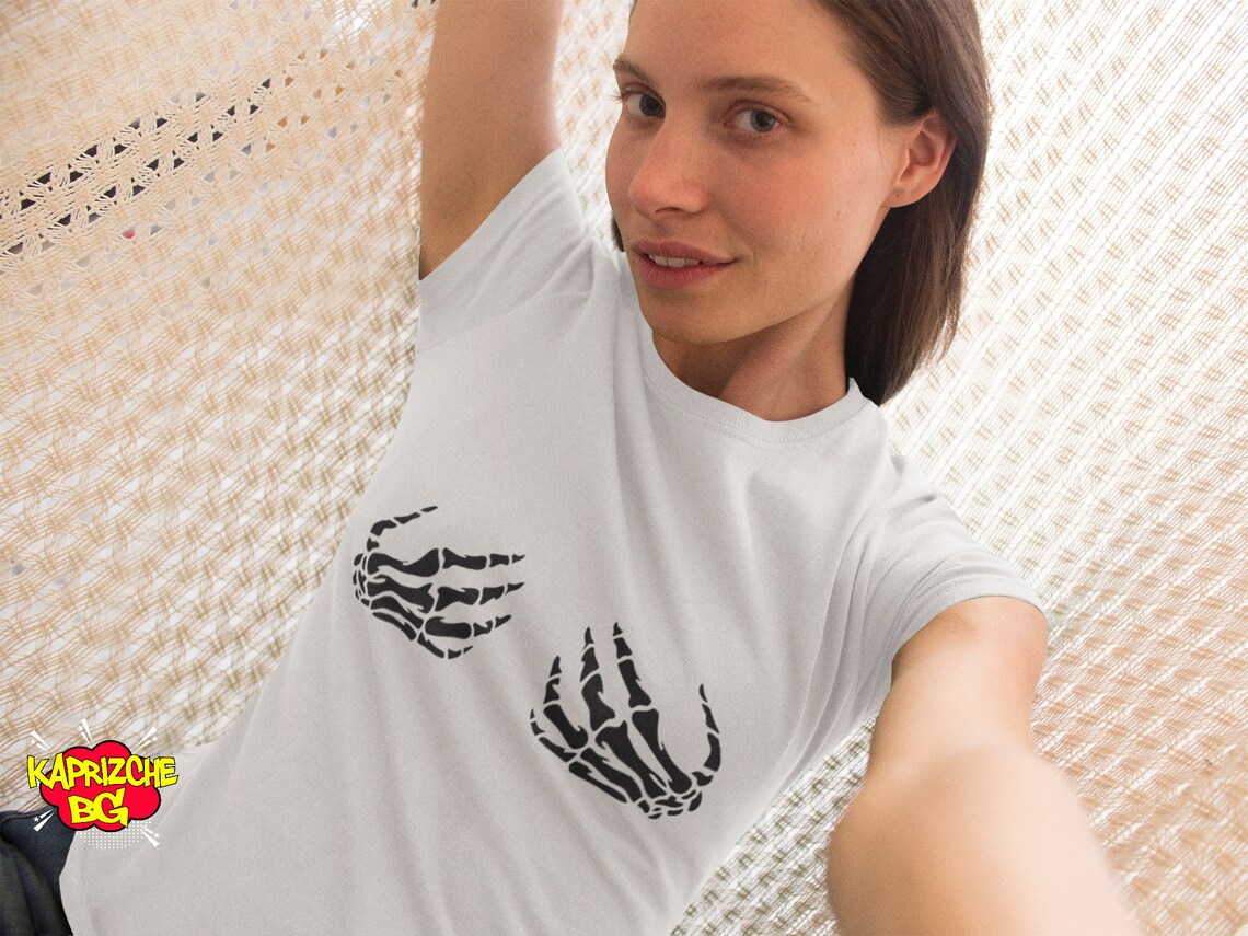 Skeleton Hands Shirt Skeleton Hands Bra Skeleton Bra Etsy