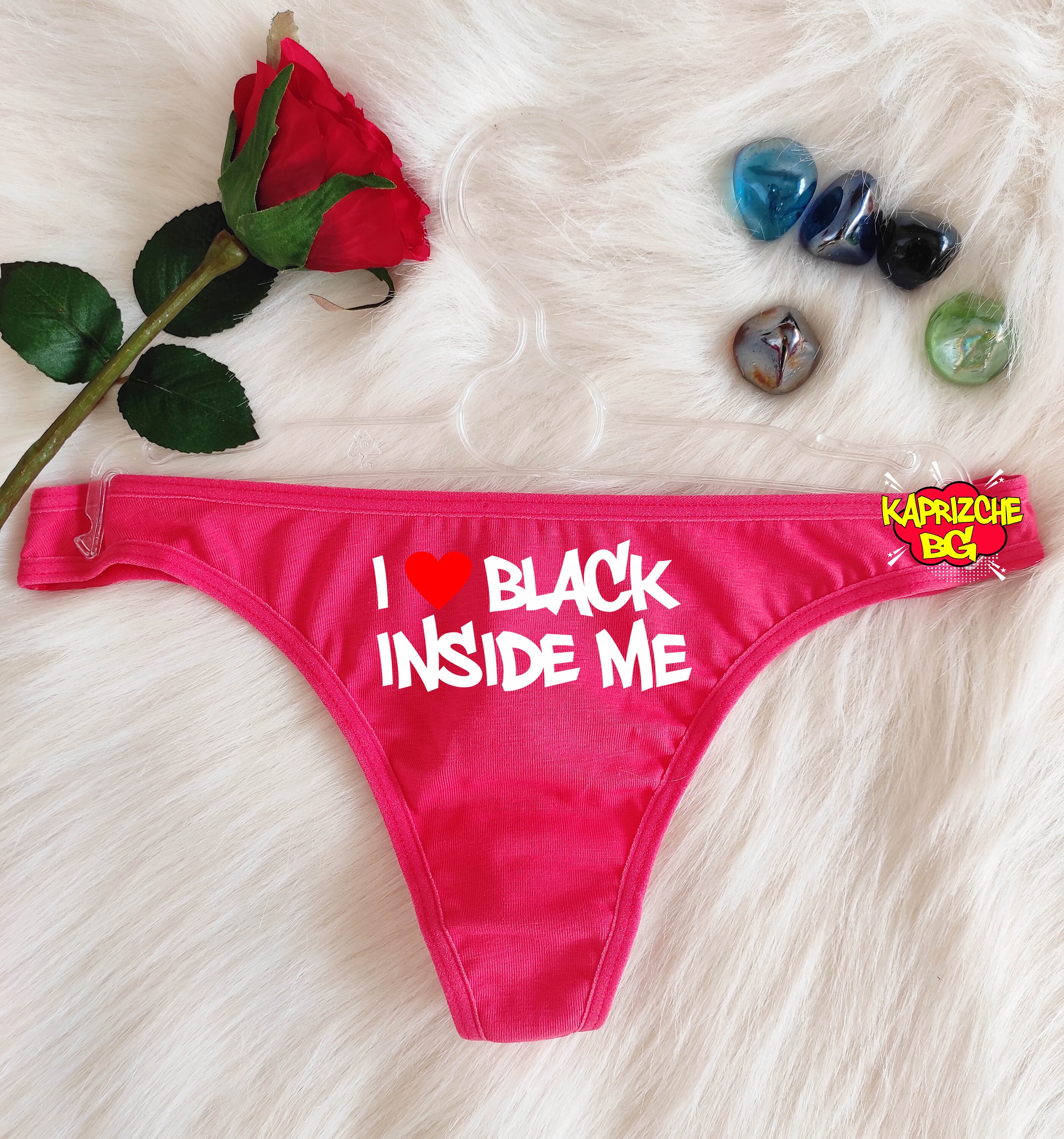 Black Inside Me Thong Panties Qos Thong Bbc Panties Naughty Panty
