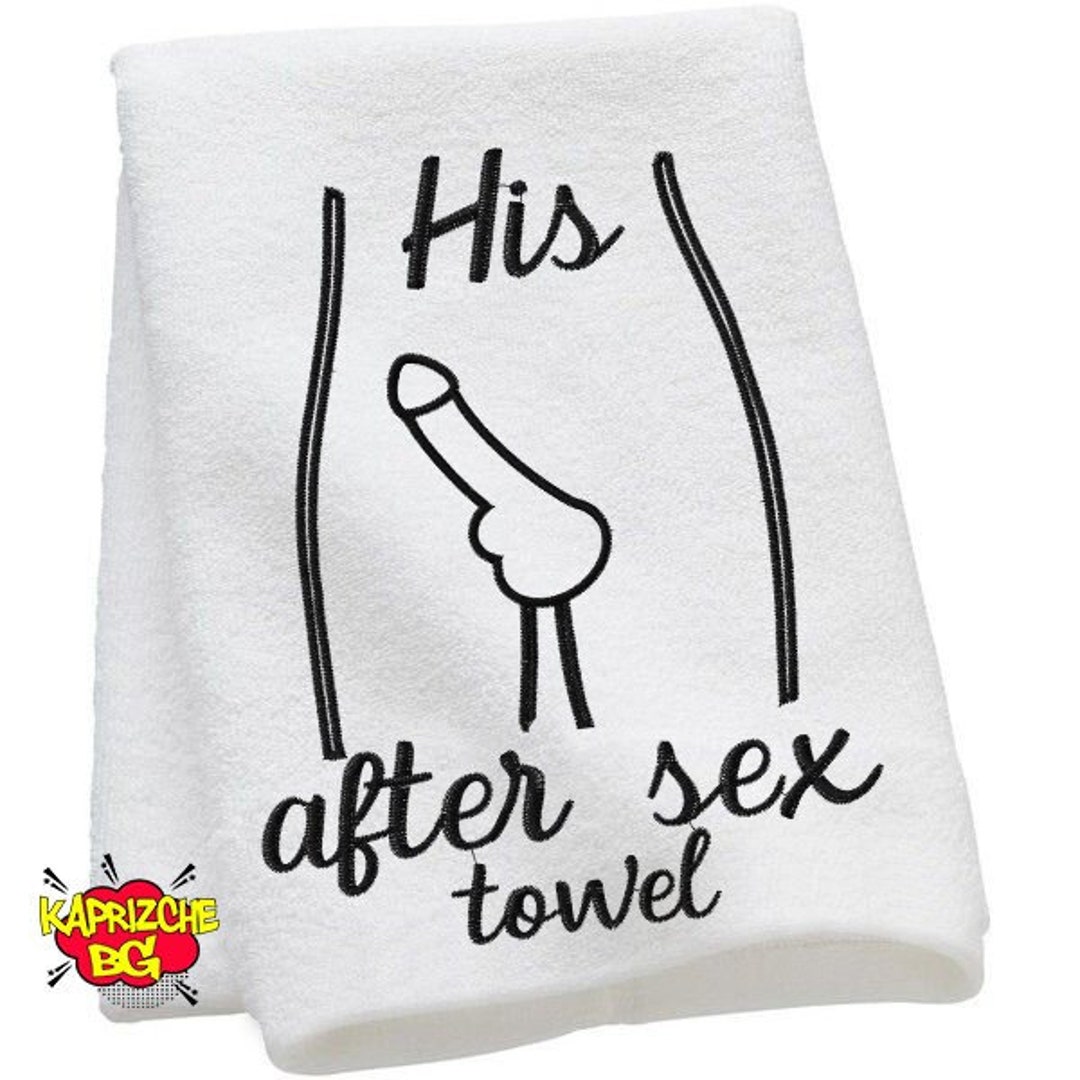 His After Sex Towel Wag Rag Towel Cum Rag Towel His And Hers Towel