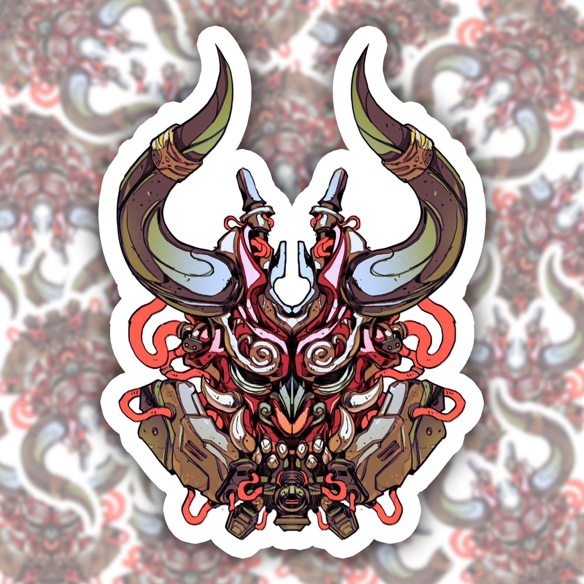 Cyber Devil Sticker | Etsy