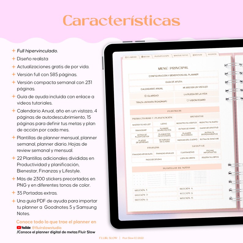 Planificador Digital De Metas En Español | Planner De Metas Sin Fecha ...
