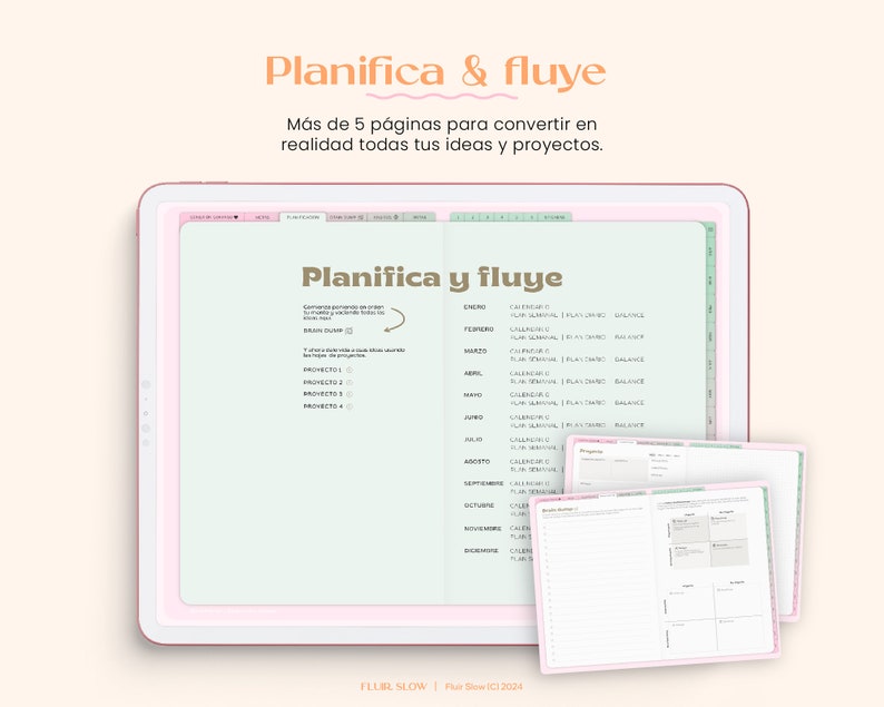 Digital Planner in Spanish Undated Digital Planner Spanish Digital ...