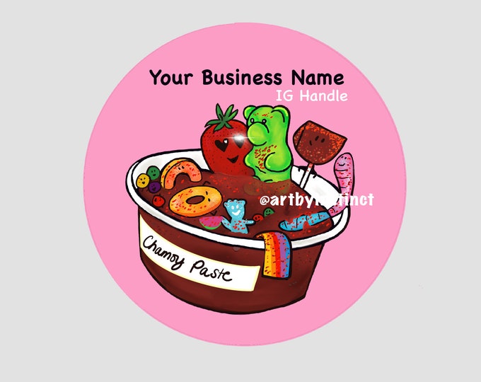 Chamoy Rim Dip Logo, Chamoy Sticker Label, Chamoy Candy Packaging ...