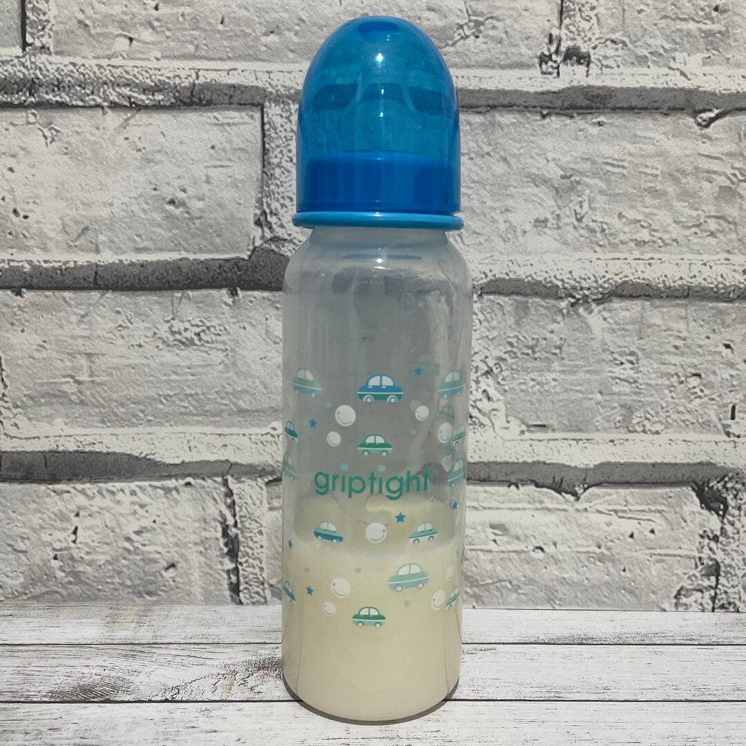 Griptight Blue Cars Reborn Fake Milk Bottle 8oz - Etsy