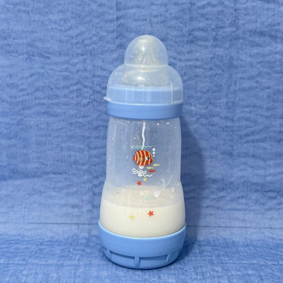 MAM Blue Fish Reborn Fake Milk Bottle 9oz - Etsy