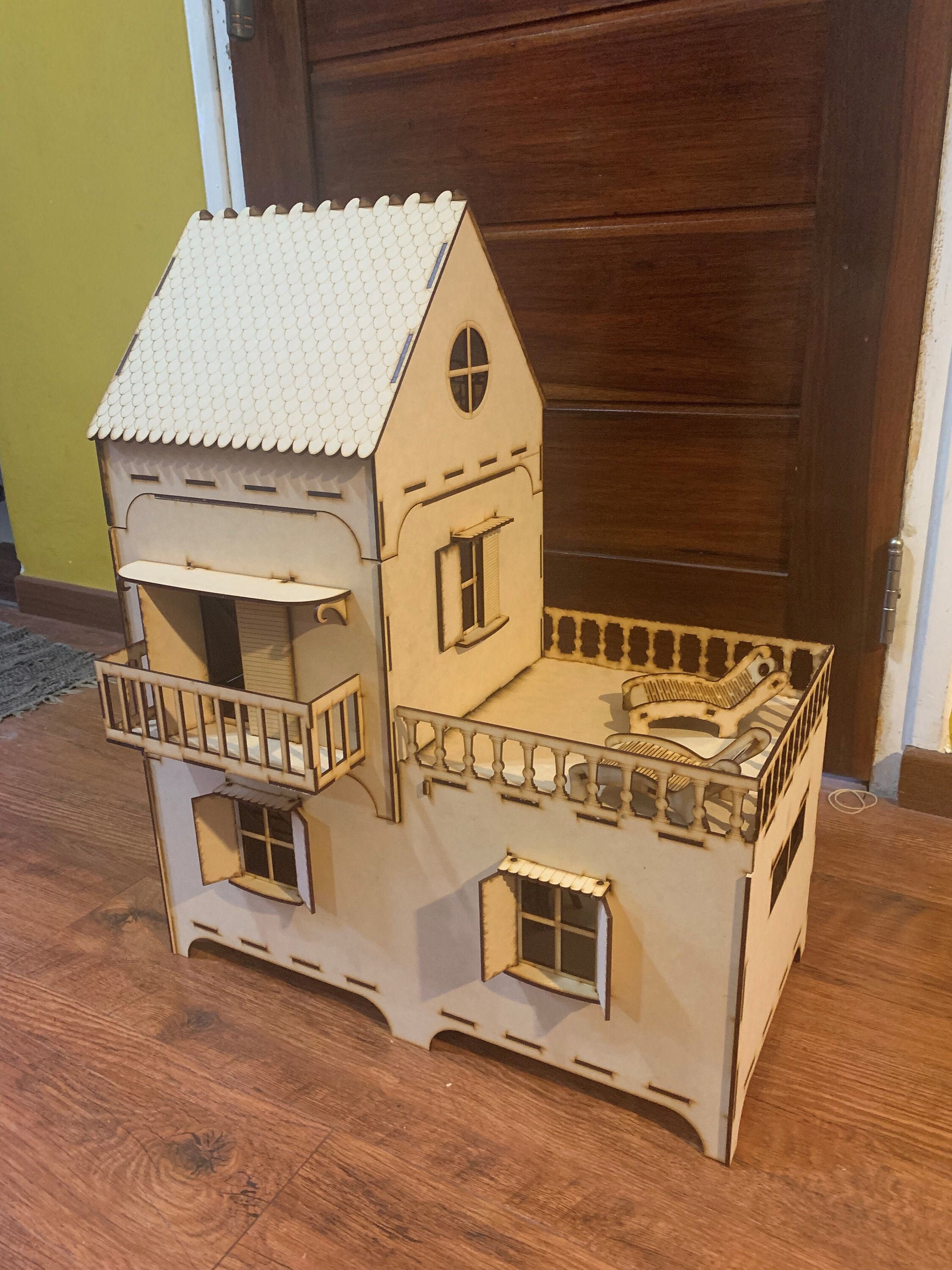 Modular Stackable House With Doll Furniture. - Etsy