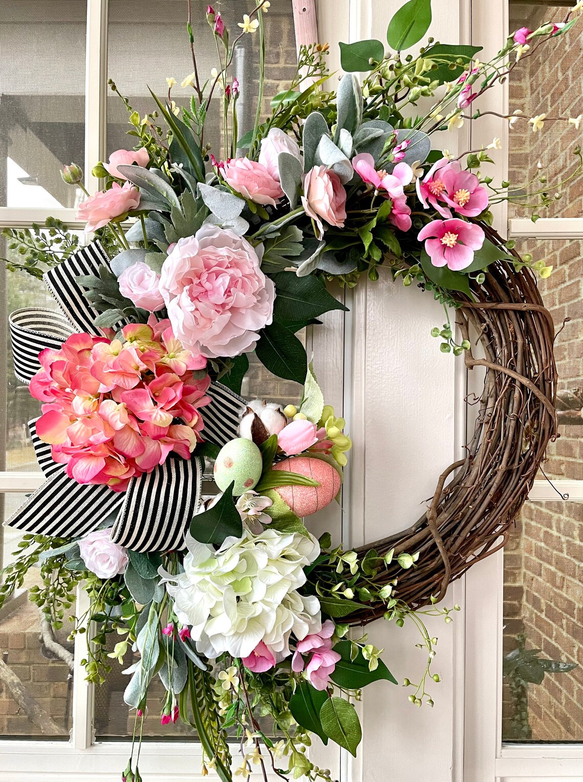 Spring Wreath for Front Door Easter Wreath Summer Wreath - Etsy