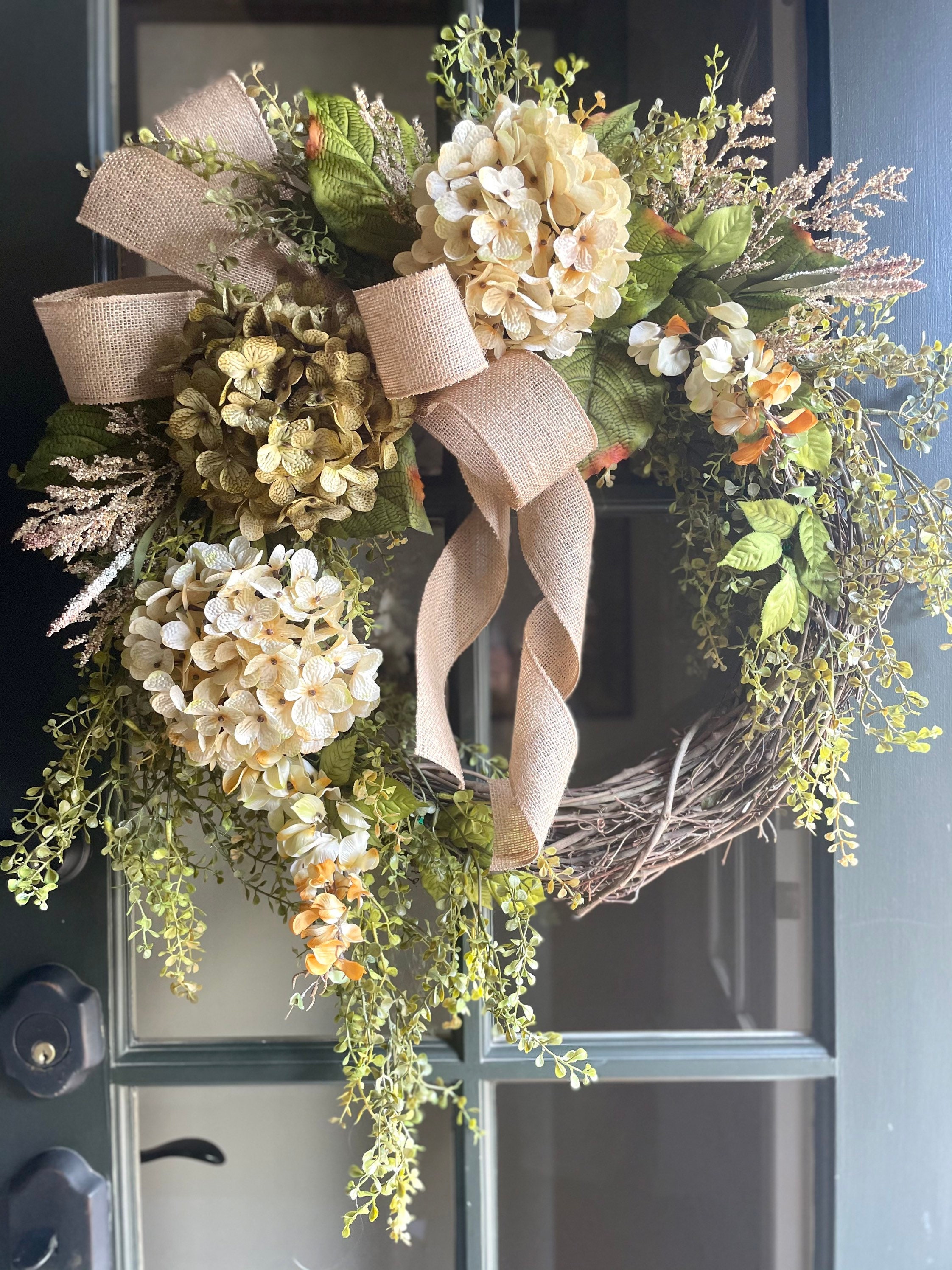 All Season Every Day Front Door Wreath Grassy Beige Spring - Etsy