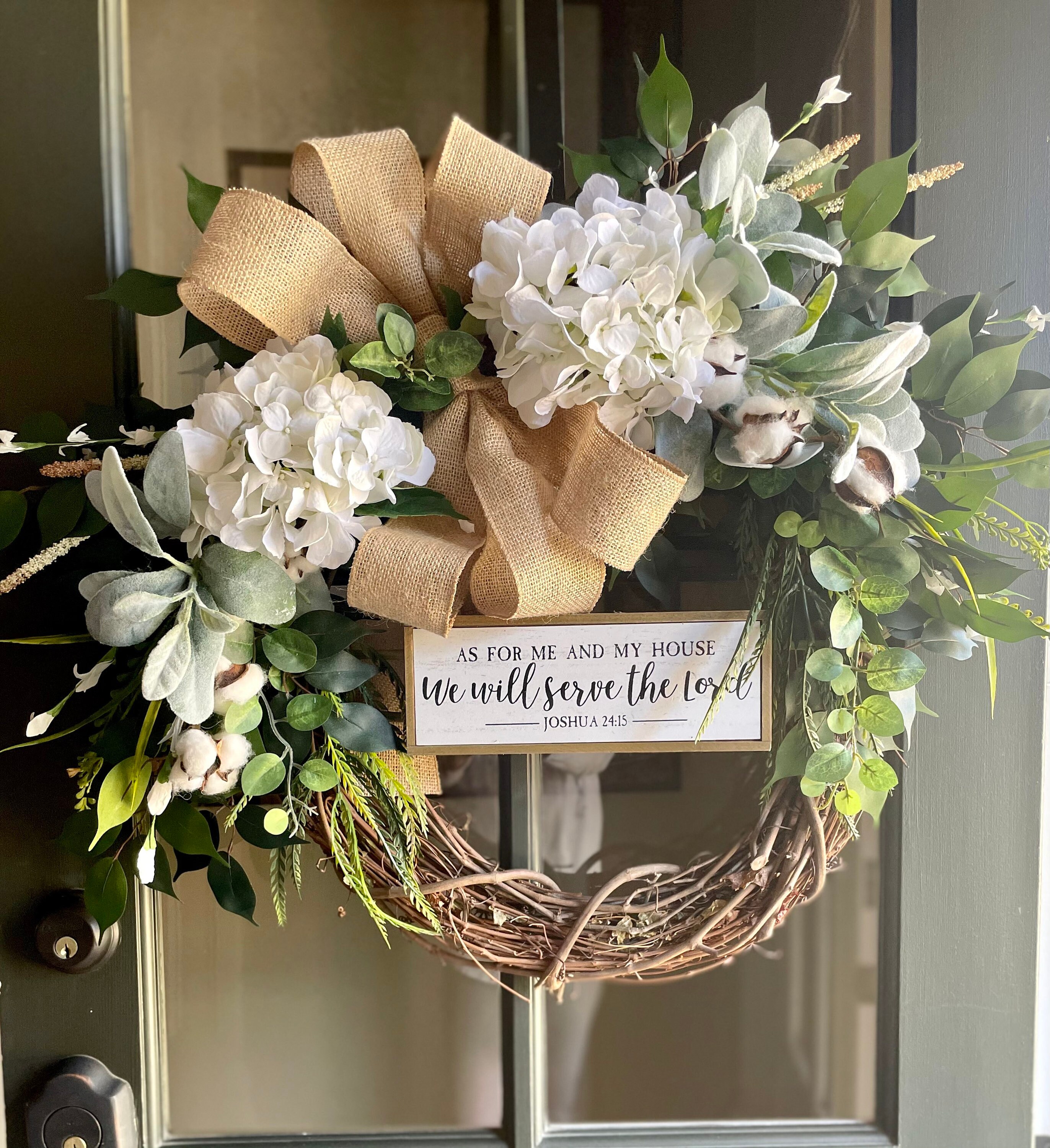 Christian Wreath for Front Door White All Season Wreath for - Etsy